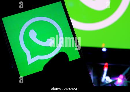 India. 25th Oct, 2022. In this photo illustration, a Marqeta logo is ...