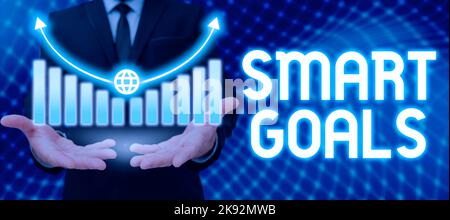 Sign displaying Smart Goals. Internet Concept mnemonic used as a basis ...