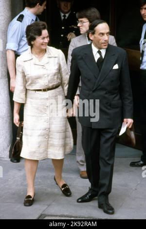 Liberal leader Jeremy Thorpe with his wife Caroline and son Rupert ...