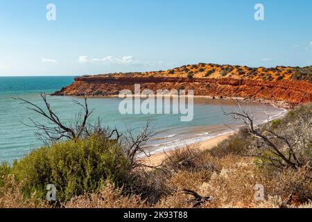 Beach and Red Cliffs at Cape Peron, Francois Peron NP, WA, Australia ...