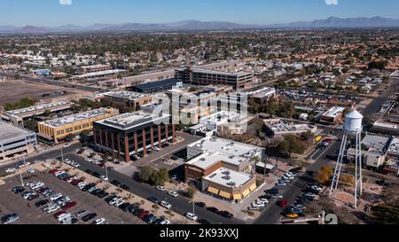 Aerial view of downtown Gilbert, Arizona, USA Stock Photo - Alamy