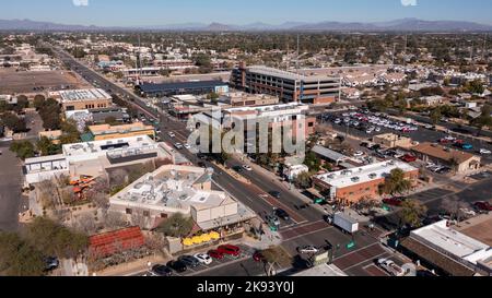 Gilbert, Arizona, USA - January 4, 2022: Sunlight shines on the ...
