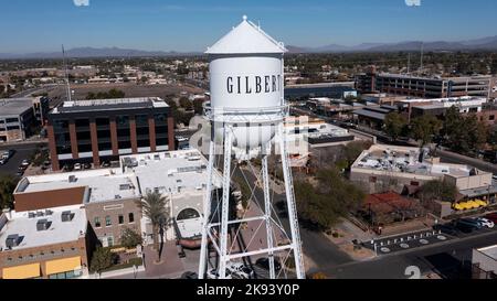 Aerial view of historic downtown Gilbert, Arizona, USA Stock Photo - Alamy