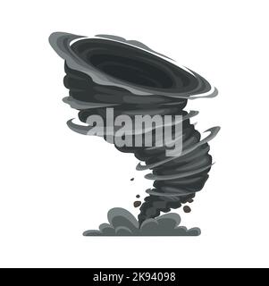 Cartoon tornado effect. Windy cyclone hurricane whirlwind animation ...
