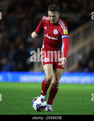 Peterborough, UK. 25th Oct, 2022. John Coleman (Accrington Stanley ...