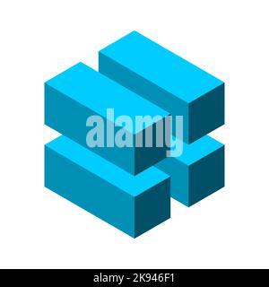 Cube in 3d projection. Geometric design pattern concept for banners ...
