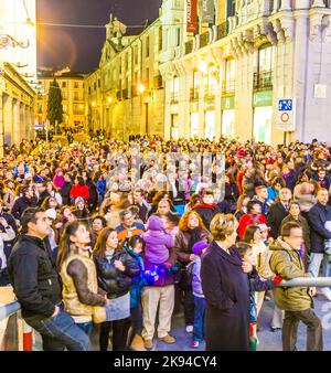 Madrid, Spain - December 20, 2010: People have fun in Christmas time ...