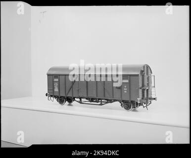 Model of closed freight wagon State Railways, SJ G 41897 Stock Photo ...
