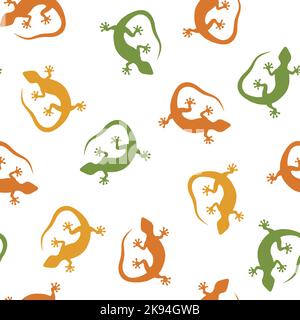 Hand drawn lizard elements with seamless brush, body parts, lizards for ...