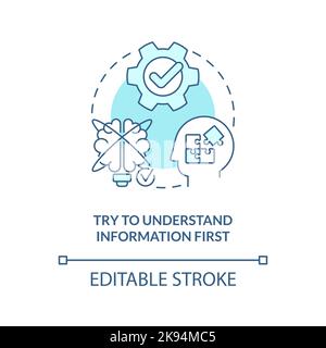 Improve information understanding concept icon Stock Vector Image & Art ...