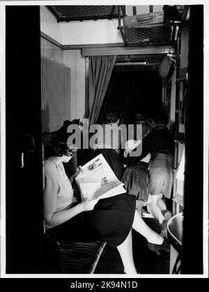 Traveling with 3rd grade sleeping compartment. State Railways, SJ Abo2c ...