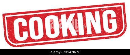 cooking text written on red grungy stamp sign Stock Photo - Alamy