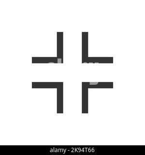 Exit full screen dark mode glyph ui icon Stock Vector Image & Art - Alamy