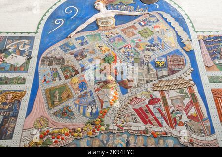 Soho Mural showing map of the area, Soho, London, UK Stock Photo - Alamy