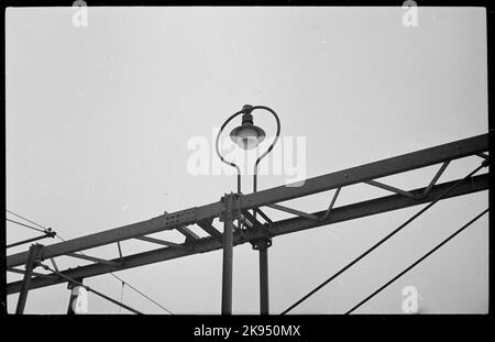 Lighting on contact line bridge Stock Photo - Alamy