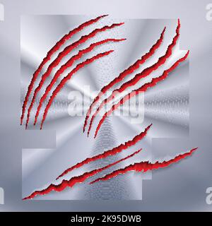 Realistic Predators Wound, Scar, Damage Mark Effects. Scratch Claw ...