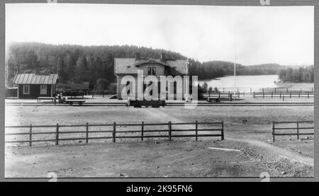 The railway station in Bersbo Stock Photo - Alamy