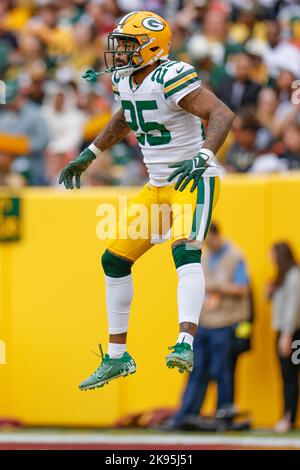 Green Bay Packers safety Darnell Savage (26) talks to back judge Dino ...