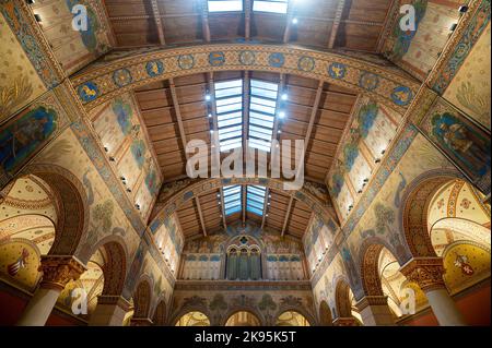 Budapest, Hungary. Interior of renovated Roman Hall in Museum of Fine ...