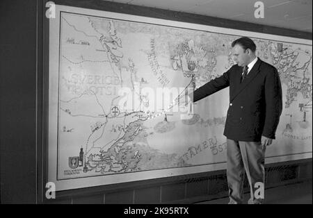 Åland trip. M/S Nordia. Chart with route Stock Photo - Alamy