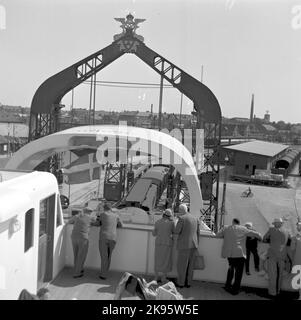 M/s Trelleborg, travelers on deck Stock Photo - Alamy