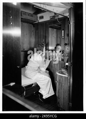Traveling with 1st class sleeping compartment. State Railways, SJ Abo2c ...