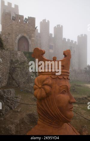 Portugal, Obidos, Castelo, medieval castle, pousada hotel Stock Photo ...