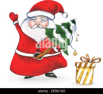 Vector logo of a painted Christmas tree on a white background Stock ...
