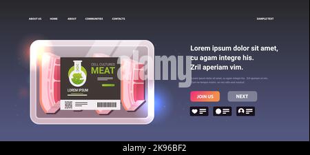 cultured raw red meat pack plastic tray container steak made from ...