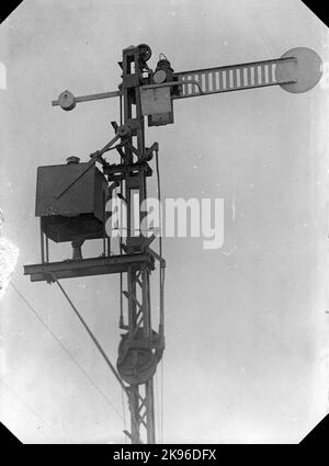 Track systems, signal systems on red, in front of the main station of ...
