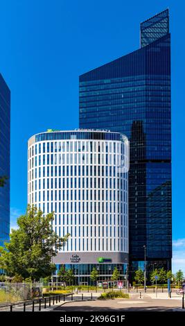 Warsaw, Poland - July 3: Crowne Plaza hotel within Warsaw Hub complex ...