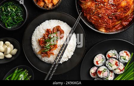A set of Korean dishes Stock Photo - Alamy