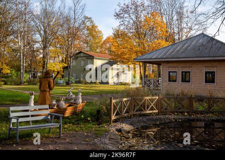 Chudovo, Russia - October 08, 2022: Museum estate of the poet N.A ...