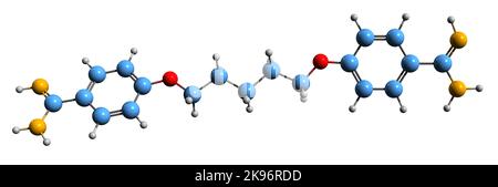 3D image of Suramin skeletal formula - molecular chemical structure of ...