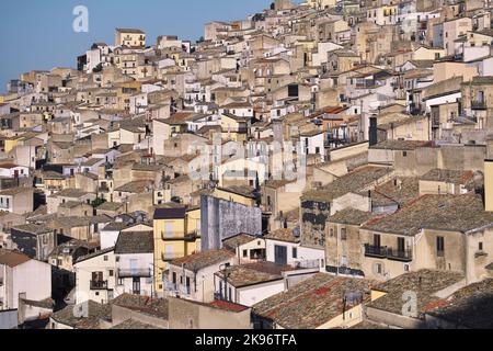 houses of village of Prizzi in Western Sicily, Italy Stock Photo - Alamy