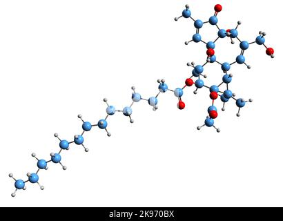 3D image of PMA skeletal formula - molecular chemical structure of ...