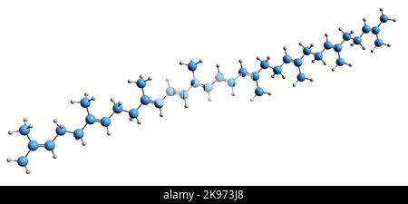 3D image of Phytoene skeletal formula - molecular chemical structure of ...