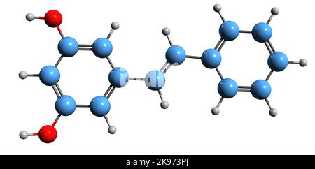 3D image of Curcumin skeletal formula - molecular chemical structure of ...