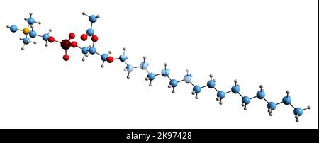 3D image of Plasmalogen skeletal formula - molecular chemical structure ...