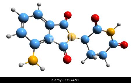 3D image of Thalidomide skeletal formula - molecular chemical structure ...