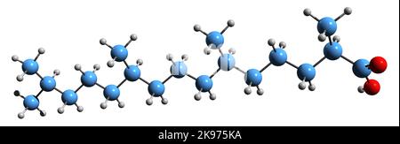 3D image of Propionyl-CoA skeletal formula - molecular chemical ...