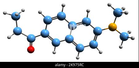 3D image of Glycerol skeletal formula - molecular chemical structure of ...