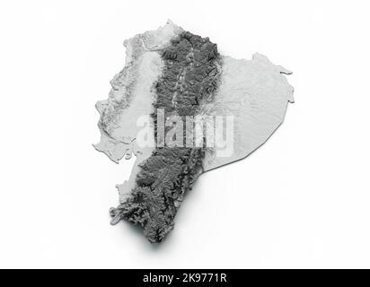 Ecuador, shaded relief map Stock Photo - Alamy
