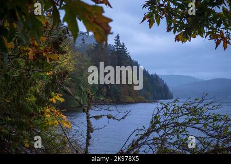 Stormy October weather on Lake Whatcom, near Bellingham, Washington ...