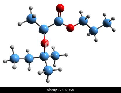 Linalool scent molecule. White skeletal formula on dark teal gradient ...