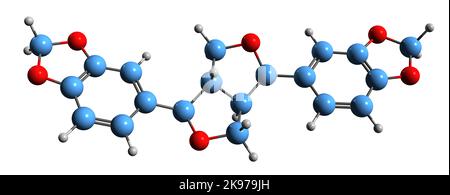 3D image of Eleutheroside A skeletal formula - molecular chemical ...
