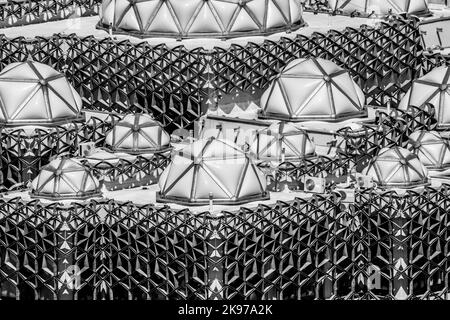 Details of National Library of Kosovo, in Pristina, built in Brutalist ...