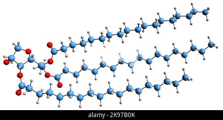 3D image of Sorbitan skeletal formula - molecular chemical structure of ...