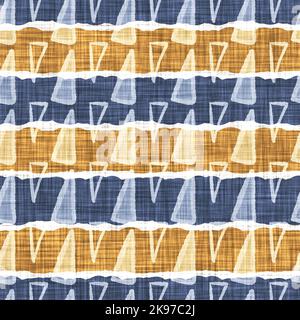 Seamless French country kitchen stripe fabric pattern print. Blue ...