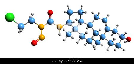 3D image of Gonane skeletal formula - molecular chemical structure of ...
